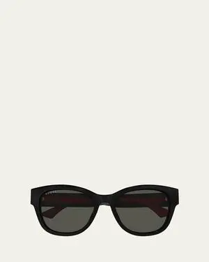 Gucci Recycled Acetate Butterfly Sunglasses - Black