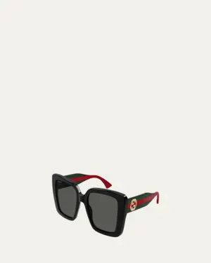 Gucci Recycled Acetate Rectangle Sunglasses