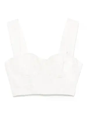 Hemant & Nandita Broderie-anglaise Top - White