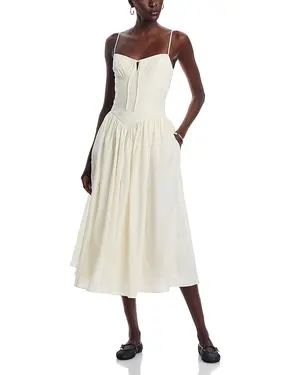 Cinq À Sept Anela Midi Dress - Ivory