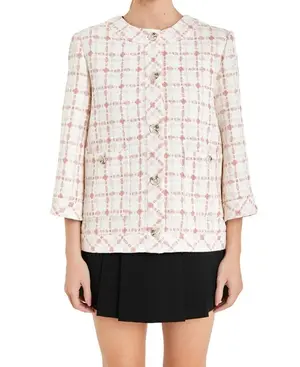English Factory Tweed Boxy Jacket - Multi