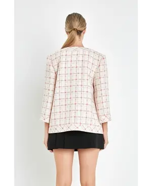 English Factory Tweed Boxy Jacket - Multi