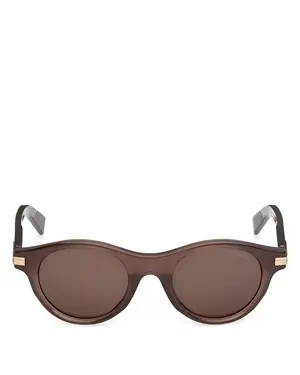 Zegna Round Sunglasses, 48mm