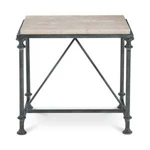 BERNHARDT Galesbury Square End Table - Antique Silver