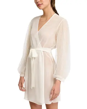 Rya Collection Pearl Semi Sheer Robe Exclusive - Ivory