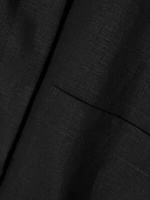Another Tomorrow Linen Shirt - Black