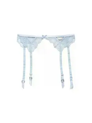 Fleur Du Mal Bianca Garter Belt - Blue