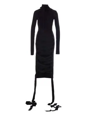 Balenciaga High-neck Midi Dress