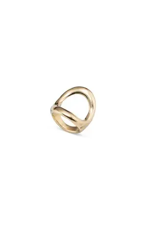UNODE50 Open Oval Statement Ring - Gold