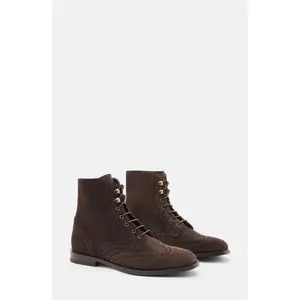 SCAROSSO Stefania Lace-up Boots - Brown - Suede