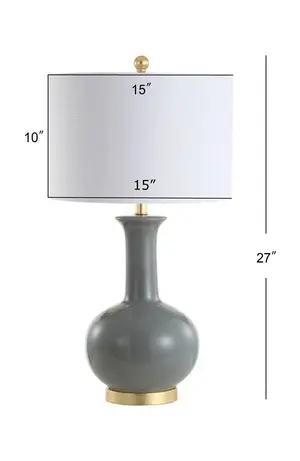 JONATHAN Y Brussels 27" Contemporary Transitional Ceramic/metal Led Table Lamp - Gray