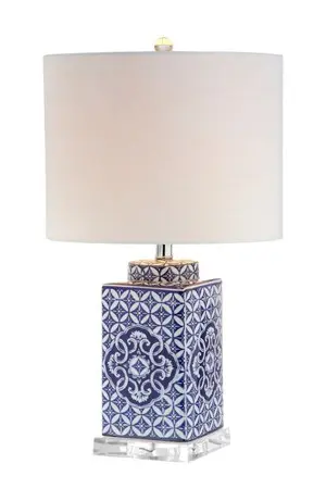 JONATHAN Y Choi 23" Chinoiserie Led Table Lamp - Blue/white