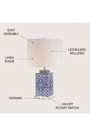 JONATHAN Y Choi 23" Chinoiserie Led Table Lamp
