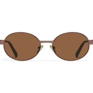 Quay Anyways 56mm Round Sunglasses - Chocolate/brown