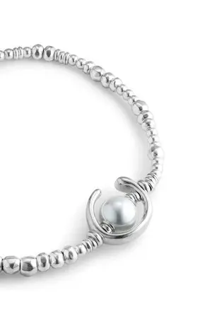 UNODE50 Sterling -plated Necklace With Pearl