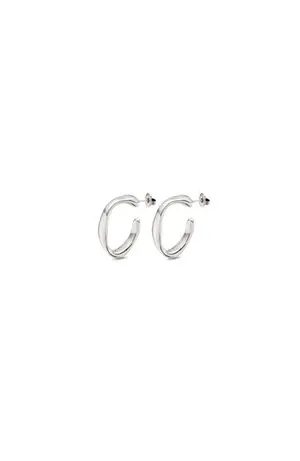 UNODE50 Sterling Plated Hoop Earrings
