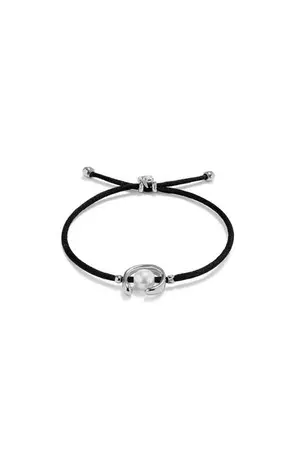 UNODE50 Threaded Bracelet With Pearl - Silver