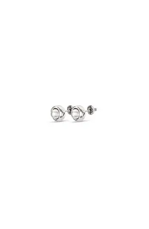UNODE50 Sterling -plated Earrings With Pearl
