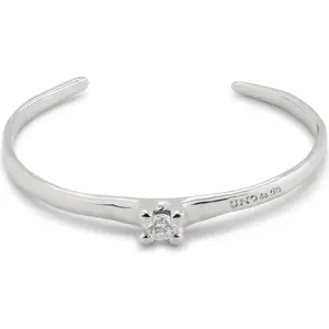 UNODE50 Zirconia Cuff Bracelet - Silver