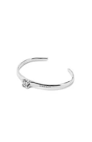 UNODE50 Zirconia Cuff Bracelet - Silver