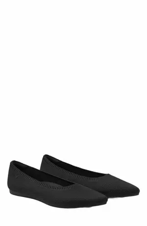 Vivaia Pointed-toe Ballet Flats - Black