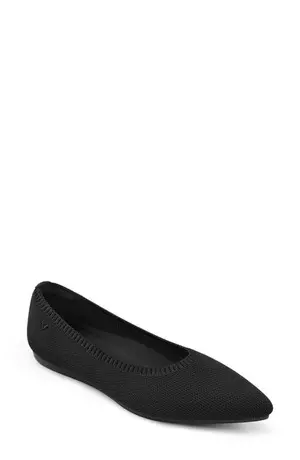 Vivaia Aria Pointed-toe Ballet Flats - Black