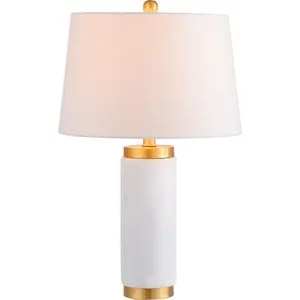 JONATHAN Y Adams 23" Marble Led Table Lamp - White/gold