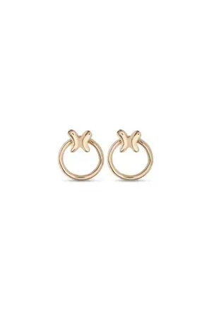 UNODE50 Butterfly Swing Hoop Earrings - Gold