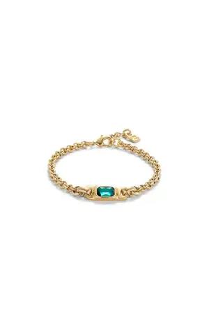 UNODE50 Crystal Link Bracelet - Gold