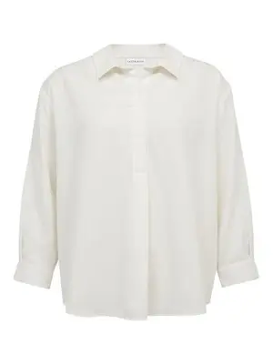 CELTIC & CO. Linen Blend Relaxed Blouse - Chalk
