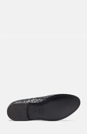 SCAROSSO Vittorio Woven Loafers - Black - Calf