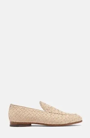 SCAROSSO Vittorio Woven Loafers - Sand - Suede