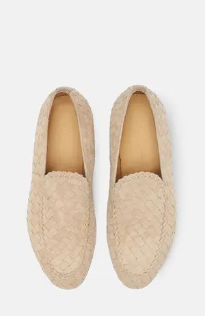SCAROSSO Vittorio Woven Loafers - Sand - Suede