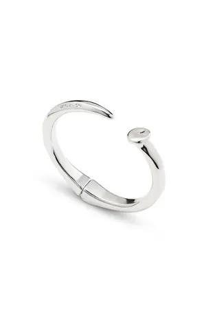 UNODE50 Bent Nail Bangle - Silver