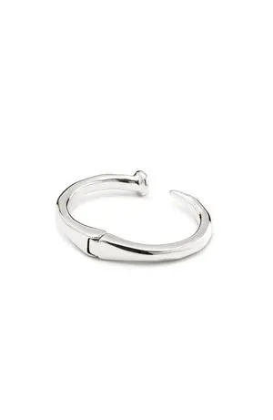 UNODE50 Bent Nail Bangle - Silver
