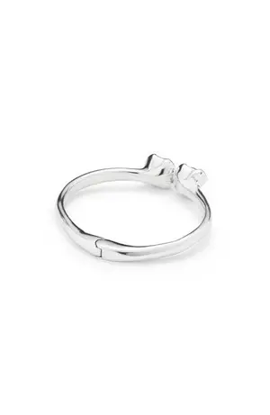 UNODE50 Sterling -plated Bangle With Crystals - Silver