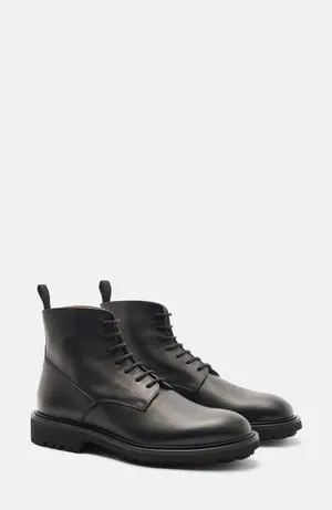 SCAROSSO Thomas Lace-up Boots - Black Grain - Calf
