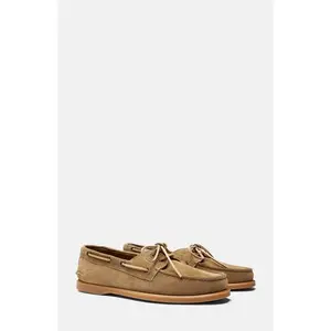 SCAROSSO Boat Shoes - Beige - Suede
