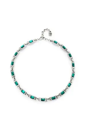 UNODE50 Sterling-plated Necklace With Crystal - Silver