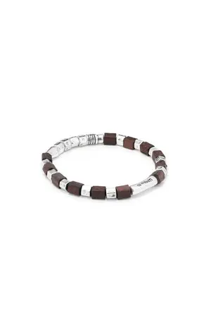 UNODE50 Plated And Wood Bead Bracelet