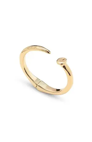 UNODE50 Bent Nail Bangle - Gold