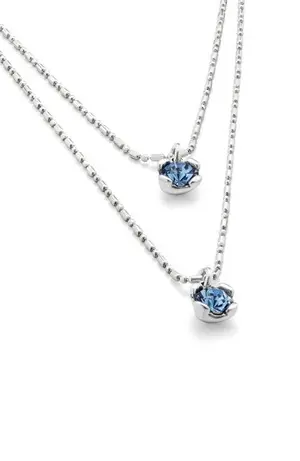 UNODE50 Sterling -plated Chain Necklace With Crystal - Silver