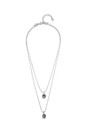 UNODE50 Sterling -plated Chain Necklace With Crystal - Silver