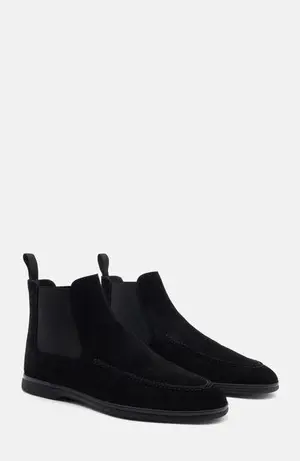 SCAROSSO Eugenio Chelsea Boots - Black - Suede
