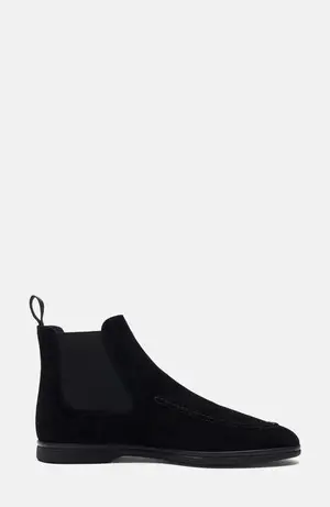 SCAROSSO Eugenio Chelsea Boots - Black - Suede