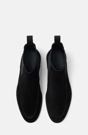 SCAROSSO Eugenio Chelsea Boots - Black - Suede