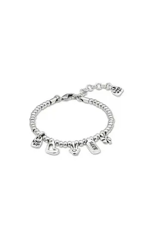 UNODE50 Sterling Plated Charm Bracelet - Silver