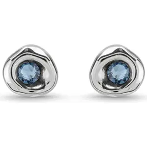 UNODE50 Sterling -plated Crystal Stud Earrings - Silver
