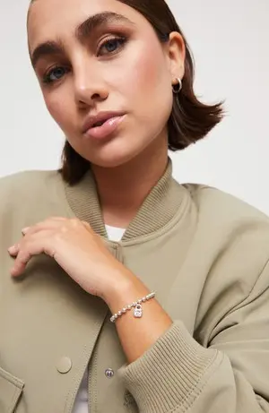 UNODE50 Beaded Charm Bracelet - Silver