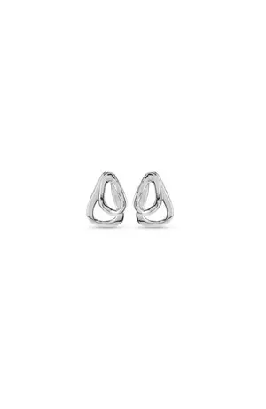UNODE50 Interlocked Link Earrings - Silver